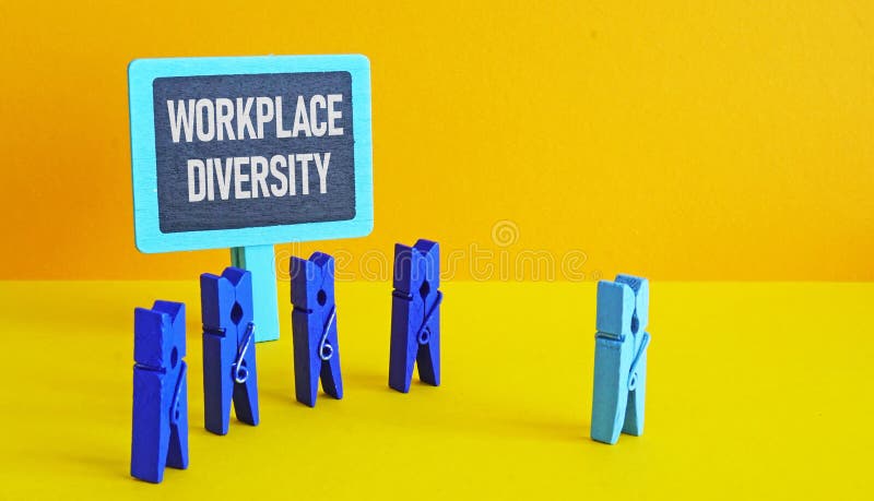Workplace Diversity is Shown Using the Text Stock Image - Image of team ...