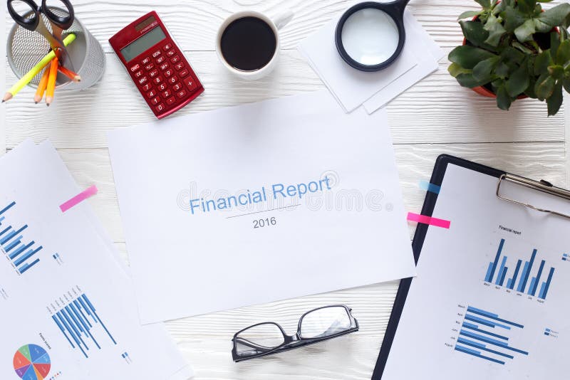 Workplace Economist at Office Table Stock Image - Image of market ...