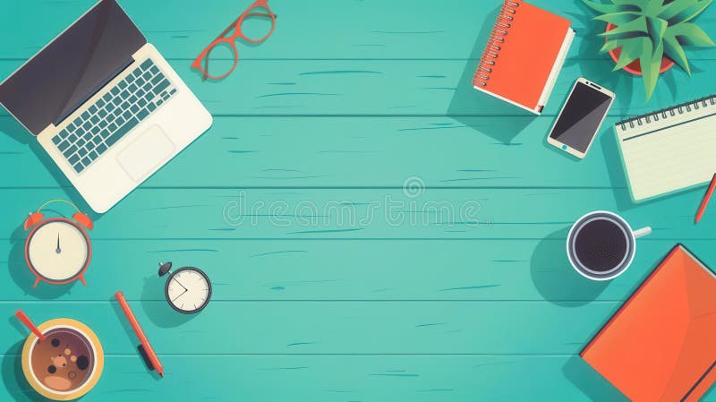 Workplace Environment, Clean Desk Policy Stock Illustration ...