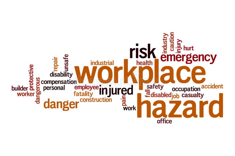 Workplace Hazard Word Cloud Concept Stock Illustration - Illustration ...