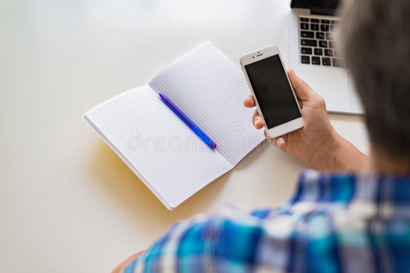 Workplace Home Computer and Remote Work Stock Image - Image of business ...