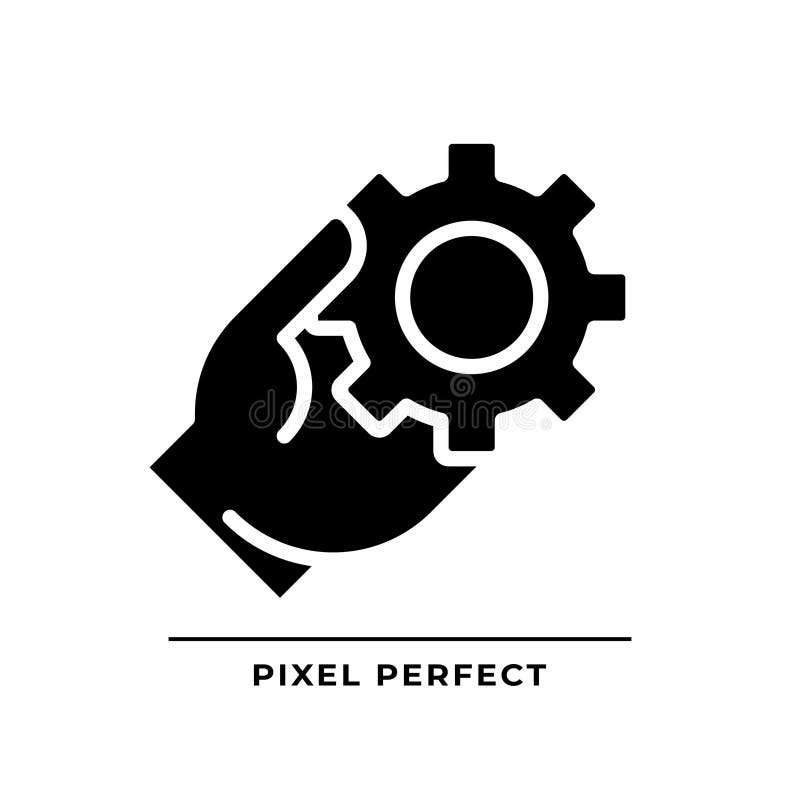 Workplace Interaction Optimization Black Glyph Icon Stock Vector ...