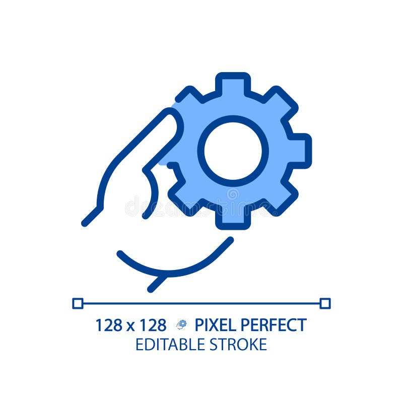 Workplace Interaction Optimization Pixel Perfect RGB Color Icon Stock ...