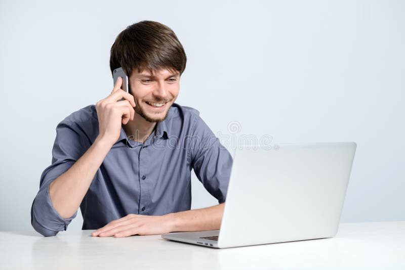 Workplace Man with Notebook Stock Image - Image of data, males: 64249987