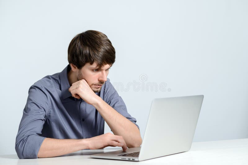 Workplace Man with Notebook Stock Image - Image of data, males: 64249987