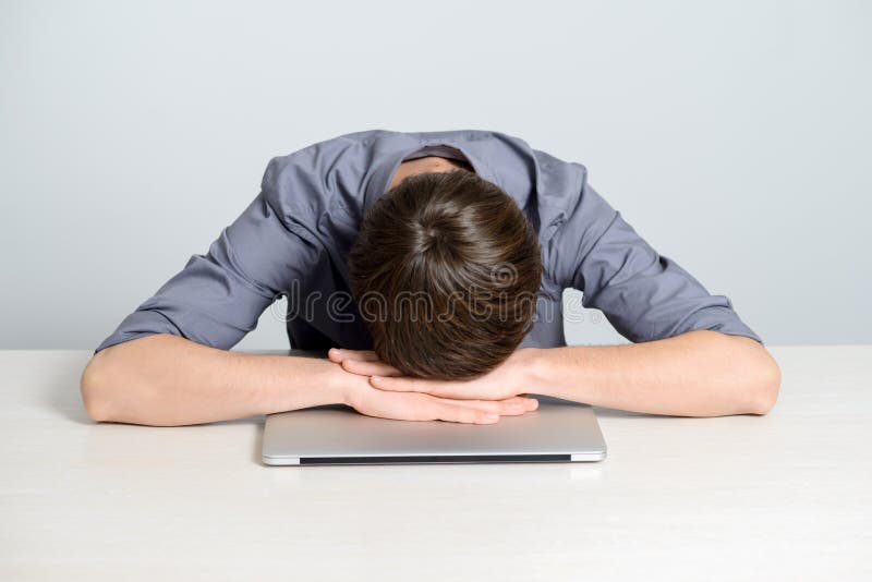 Workplace Man with Notebook Stock Photo - Image of males, office: 64249922