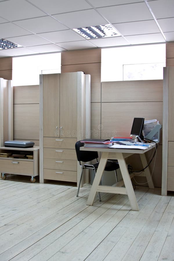 Workplace of the Manager at Modern Office Stock Photo - Image of ...