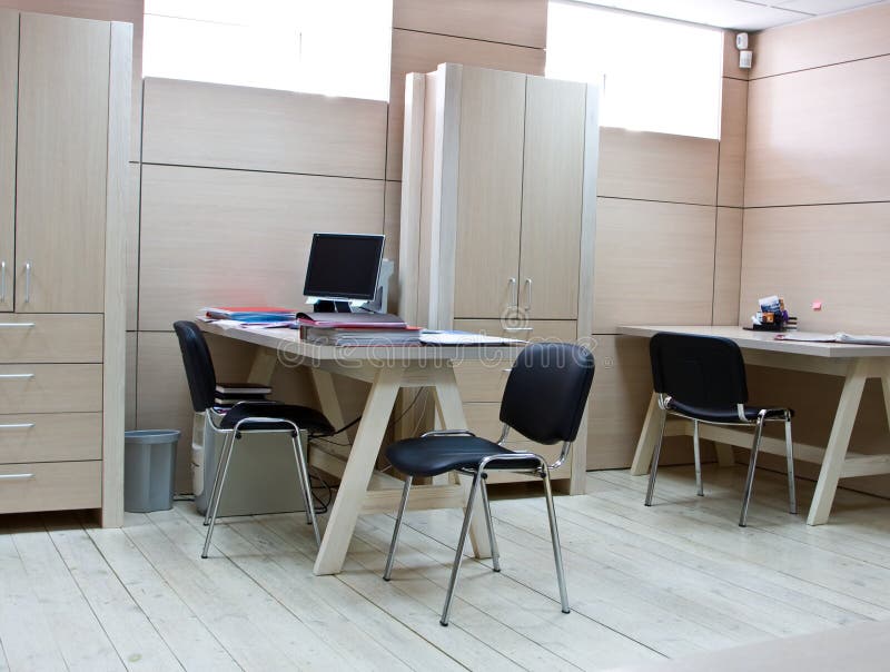 Workplace of the Manager at Modern Office Stock Photo - Image of desk ...