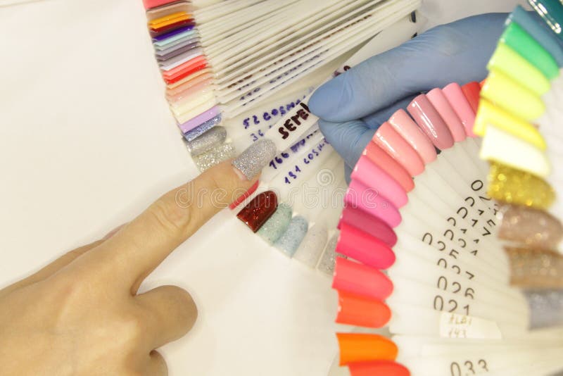 Workplace of a Manicure Master. a Salon Specialist Performs Work with a ...