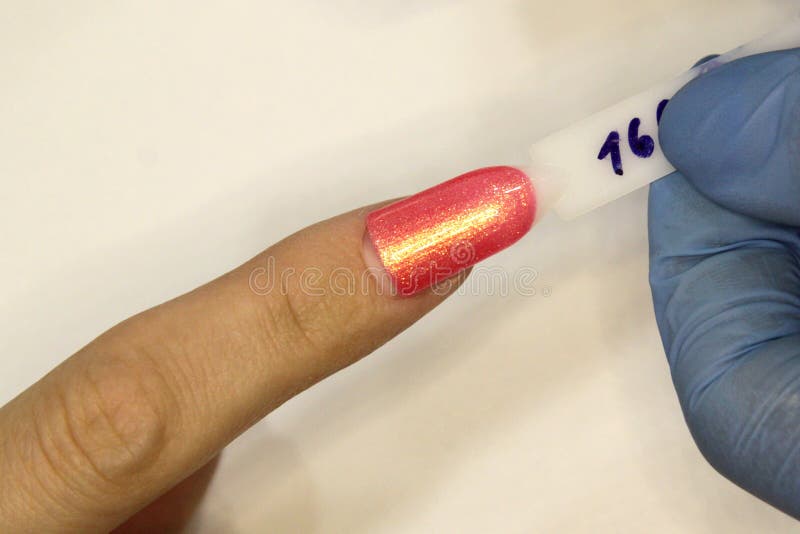 Workplace of a Manicure Master. a Salon Specialist Performs Work with a ...