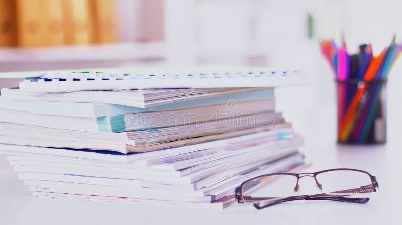 Workplace with Notebook Laptop Comfortable Work Table in Office Windows ...