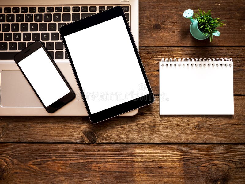 Workplace in the Office. Business Tools and Objects Stock Photo - Image ...