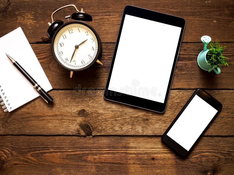 Workplace in the Office. Business Tools and Objects Stock Image - Image ...