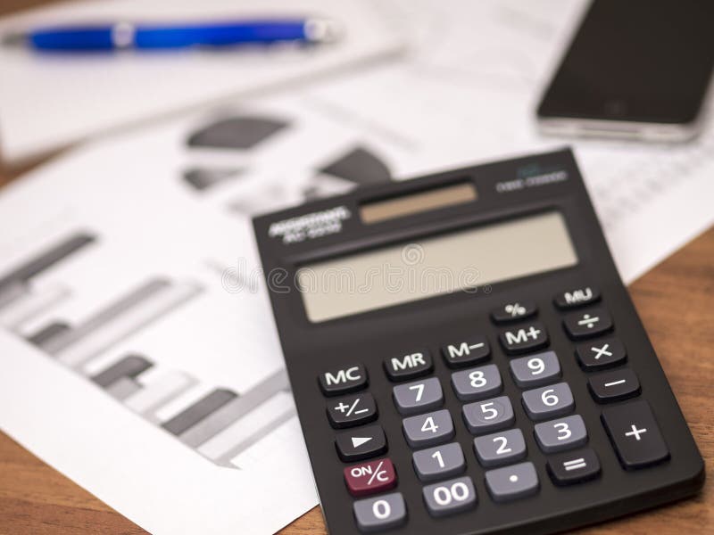 Workplace in the office stock image. Image of calculator - 58859365