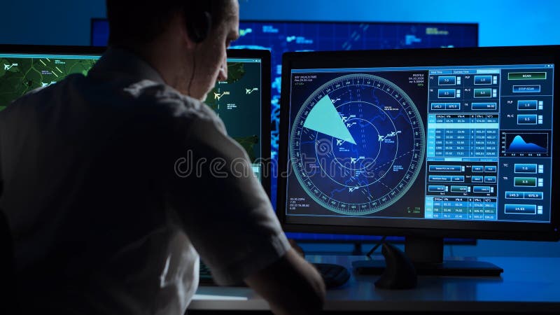 Workplace of the Professional Air Traffic Controller in the Control ...