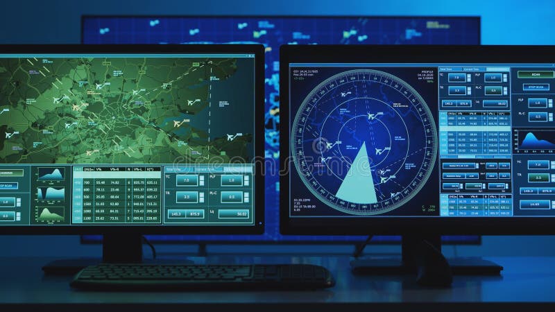 Workplace of the Professional Air Traffic Controller in the Control ...