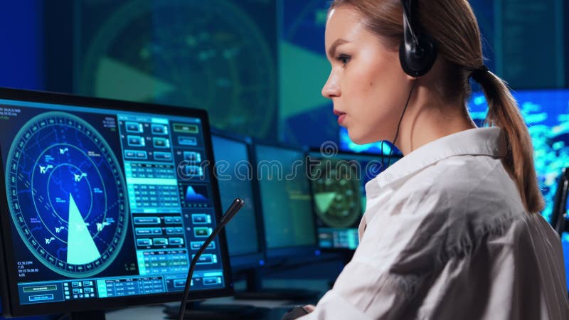 Workplace of the Professional Air Traffic Controller in the Control ...