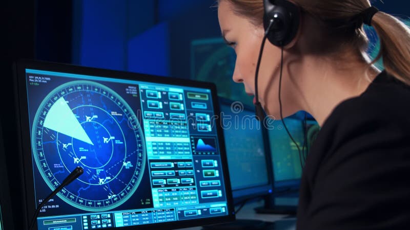 Workplace of the Professional Air Traffic Controller in the Control ...