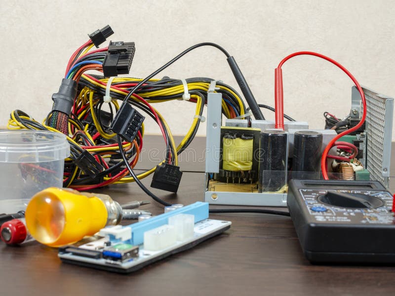 Workplace for Repairing a Home Personal Computer Stock Image - Image of ...