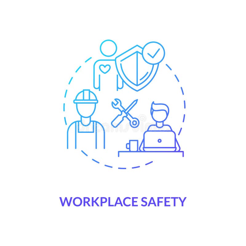 Workplace Safety Multi Color Concept Icon Stock Illustration ... Workplace Safety Multi Color Concept Icon Stock Illustration ...