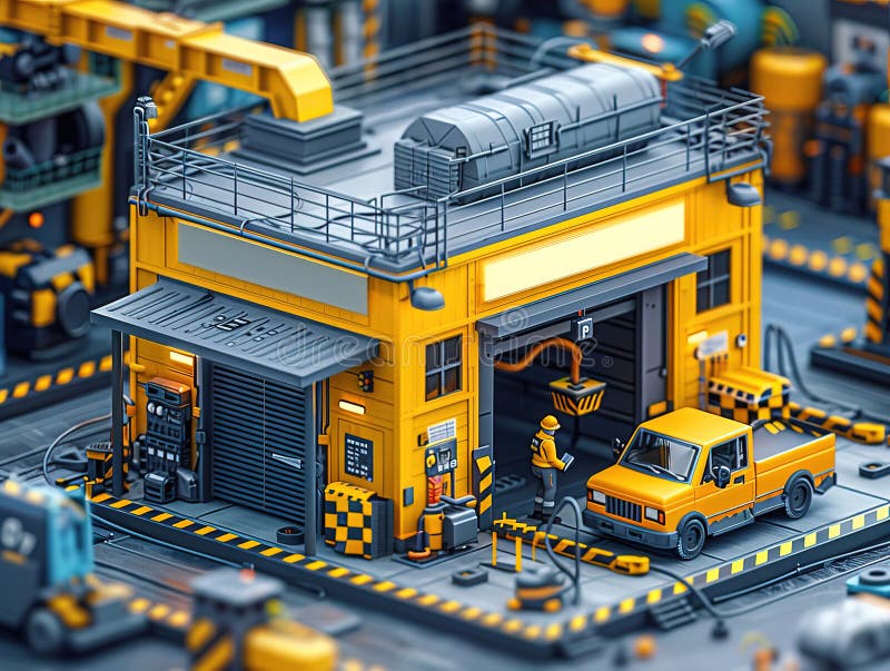 Workplace Safety Conception Engineering Objects on Workplace with ...