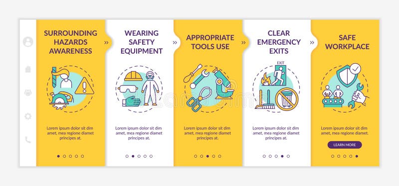 Workplace Safety Concerns Vector Infographic Template Stock Vector ...