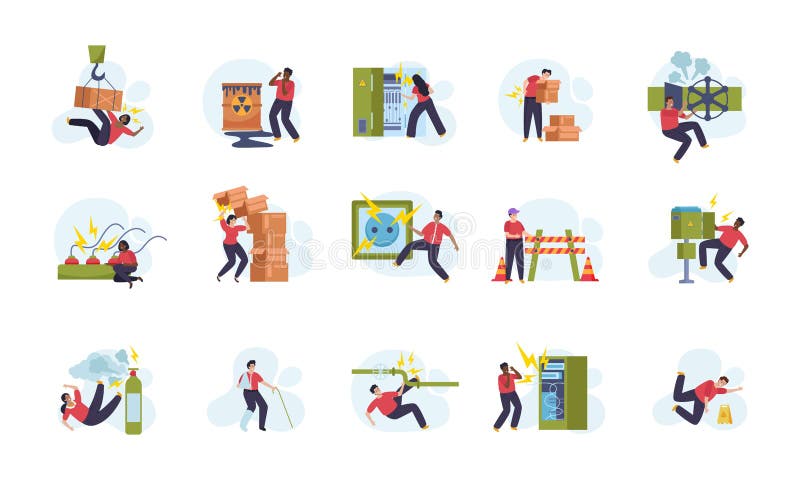 Workplace Safety Set stock vector. Illustration of icons - 250071086