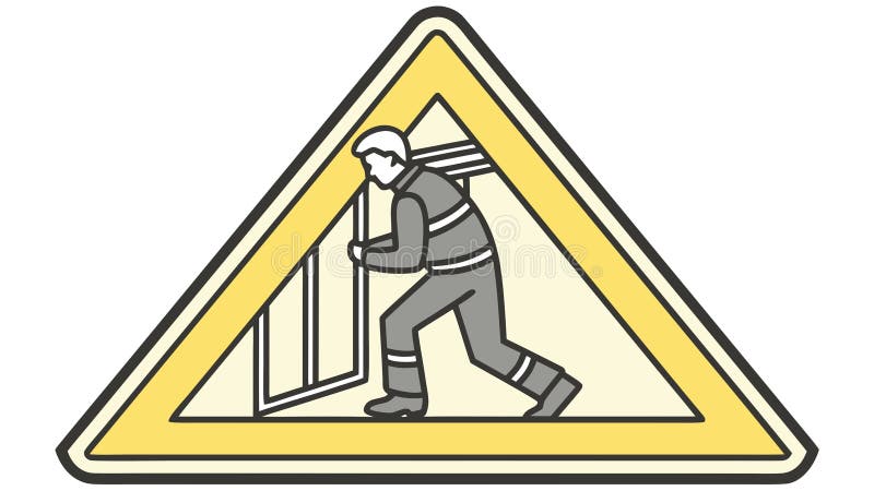 Workplace Safety Sign for Correct Lifting Technique Caution, Vector ...