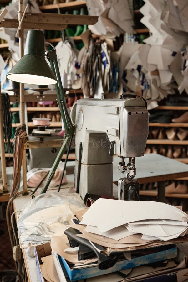 Workplace of Shoemaker in the Workshop Stock Image - Image of shoe ...