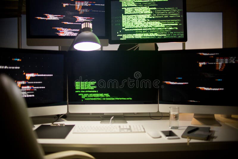 Software Developer Working in Office Stock Photo - Image of ...