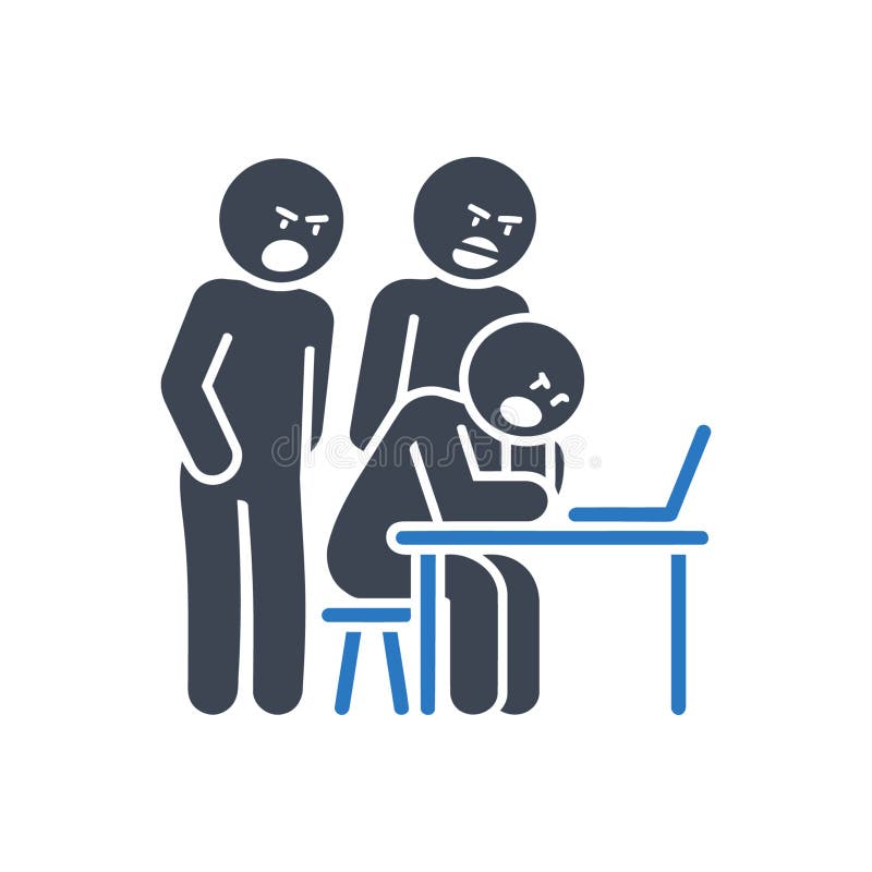 Workplace Supervision Pressure Icon Stock Illustration - Illustration ...