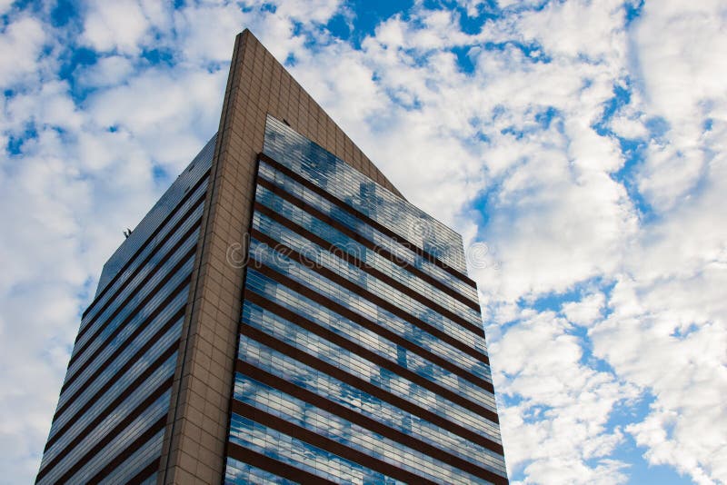 Workplace Tall Tower with Glass Windows Stock Photo - Image of ...