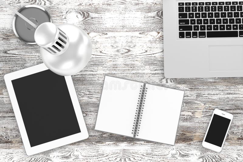 Workplace, top view stock image. Image of business, mockup - 50993529