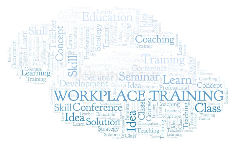 Workplace Training Word Cloud. Stock Illustration - Illustration of ...