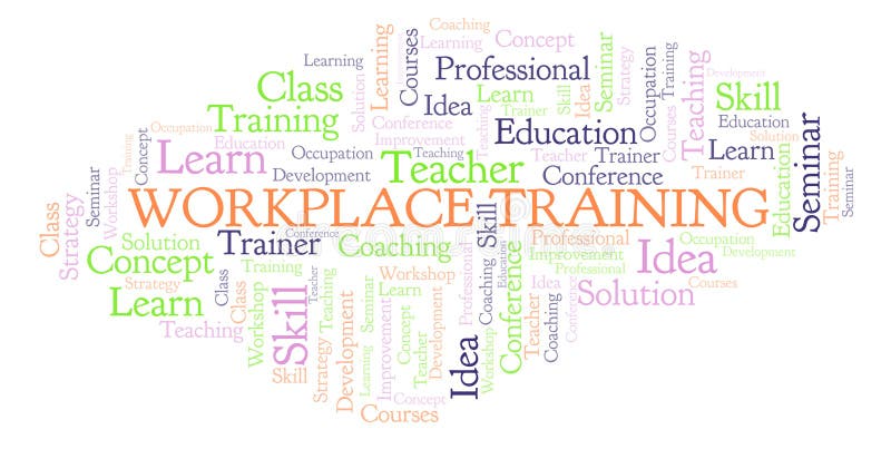 Workplace Training Word Cloud. Stock Illustration - Illustration of ...