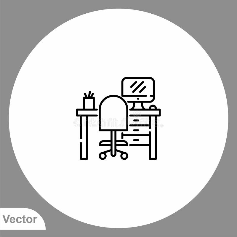 Workplace Icon Sign Vector,Symbol, Logo Illustration for Web and Mobile ...