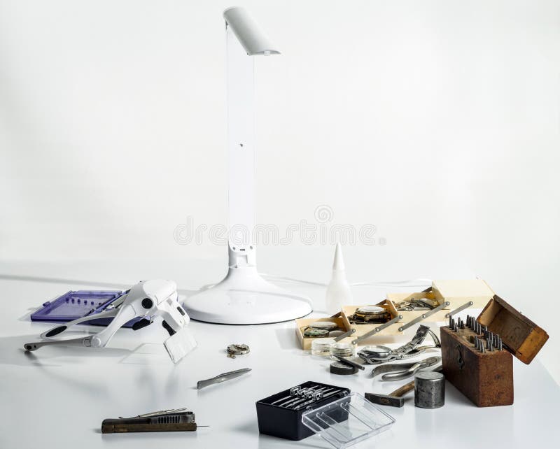 Workplace of the Watchmaker for the Repair Stock Image - Image of ...