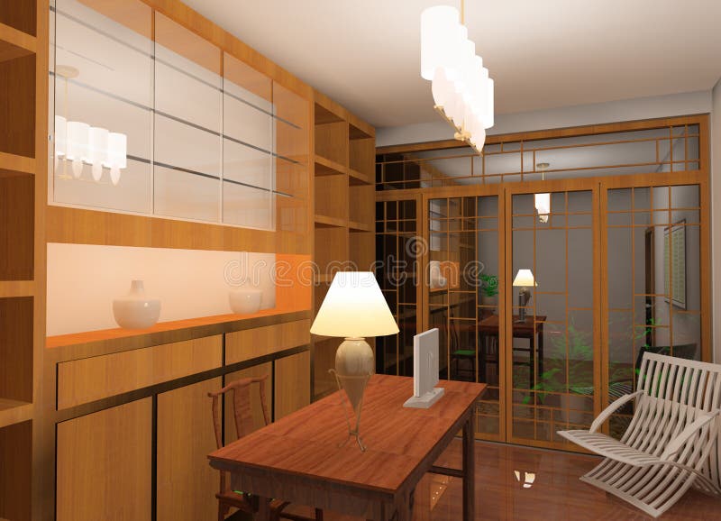 Workroom design stock illustration. Illustration of wood - 10854914