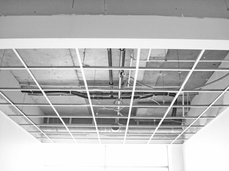 Works Building Finishing Ceiling Stock Image - Image of constructivism ...