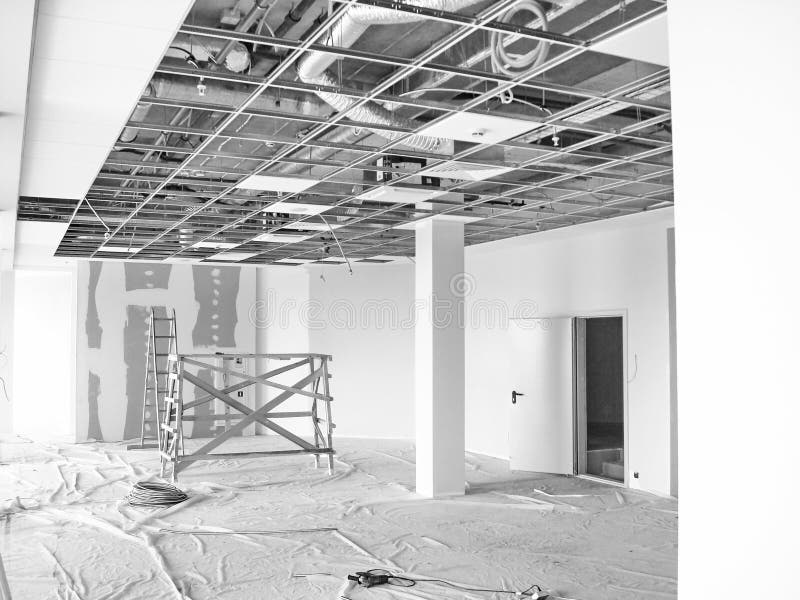 Building Finishing Work stock image. Image of ceiling - 57039901