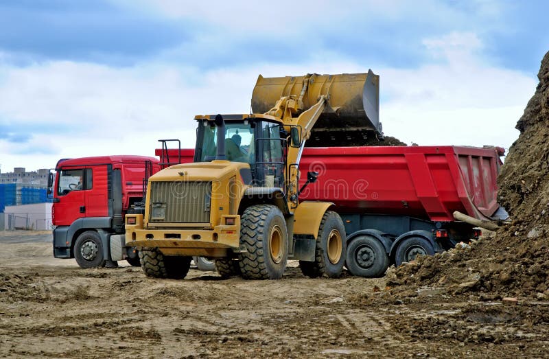 Works in industrial zone stock photo. Image of excavator - 11066824