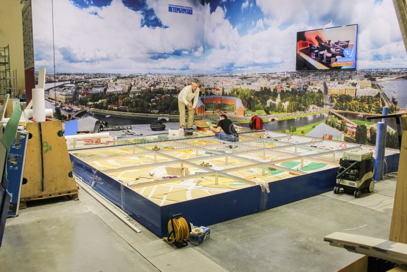 Works on Installation of the Scenery. Editorial Photography - Image of ...