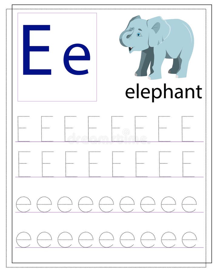 A Worksheet for Children with the Letter E To Learn the English ...