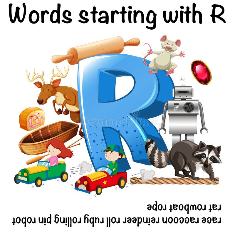 Worksheet Design For Words Starting With R Stock Vector - Illustration ... Worksheet Design For Words Starting With R Stock Vector - Illustration ...