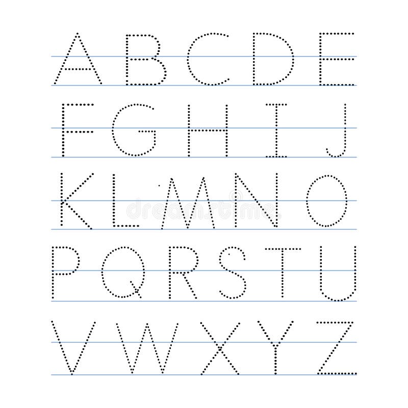 Trace Uppercase Letters Stock Illustrations – 1,311 Trace Uppercase ...
