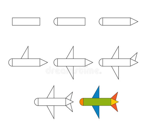 Worksheet Easy Guide To Drawing Cartoon Airplane. Simple Step-by-step ... Worksheet Easy Guide To Drawing Cartoon Airplane. Simple Step-by-step ...