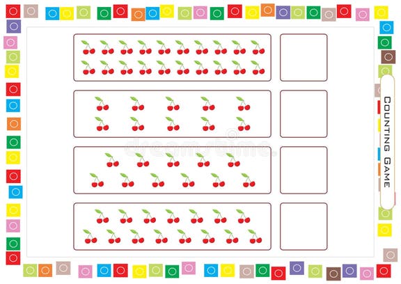 Kindergarten Math Worksheet: Counting and Number Recognition Stock ...