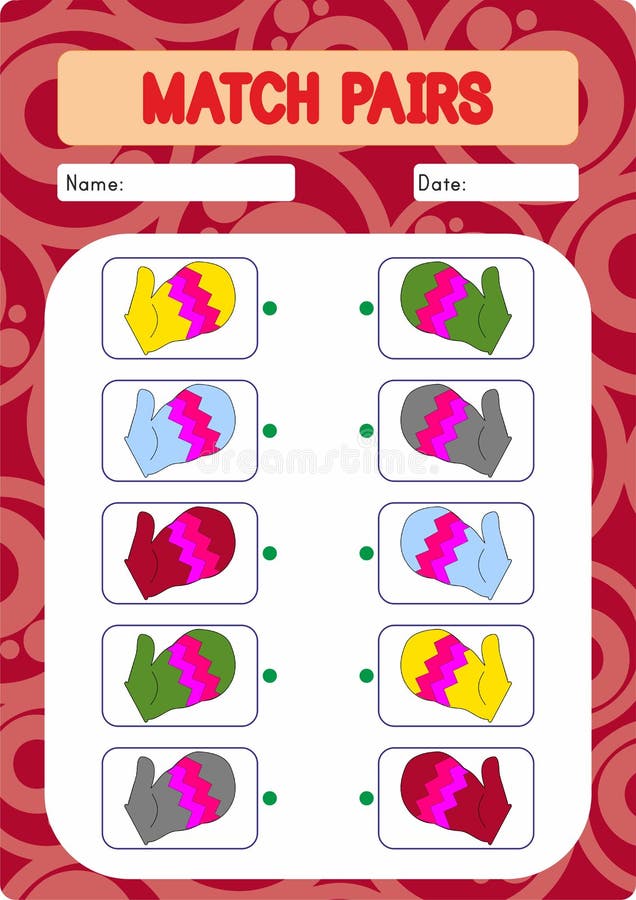 Game of Finding Same Objects Stock Vector - Illustration of skills ...