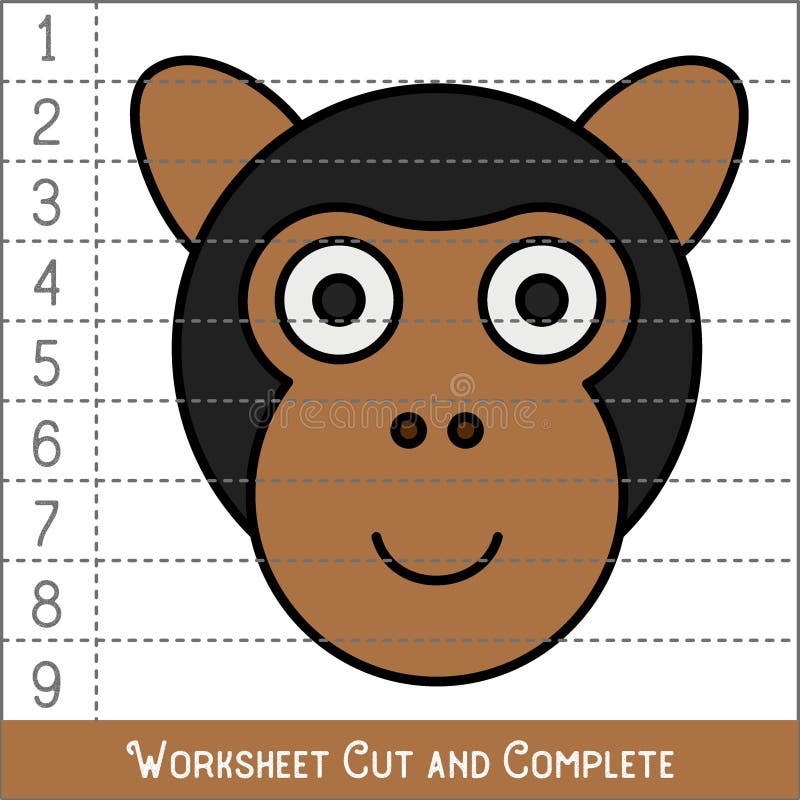 Worksheet. Game for Kids, Children. Math Puzzles. Cut and Complete ...