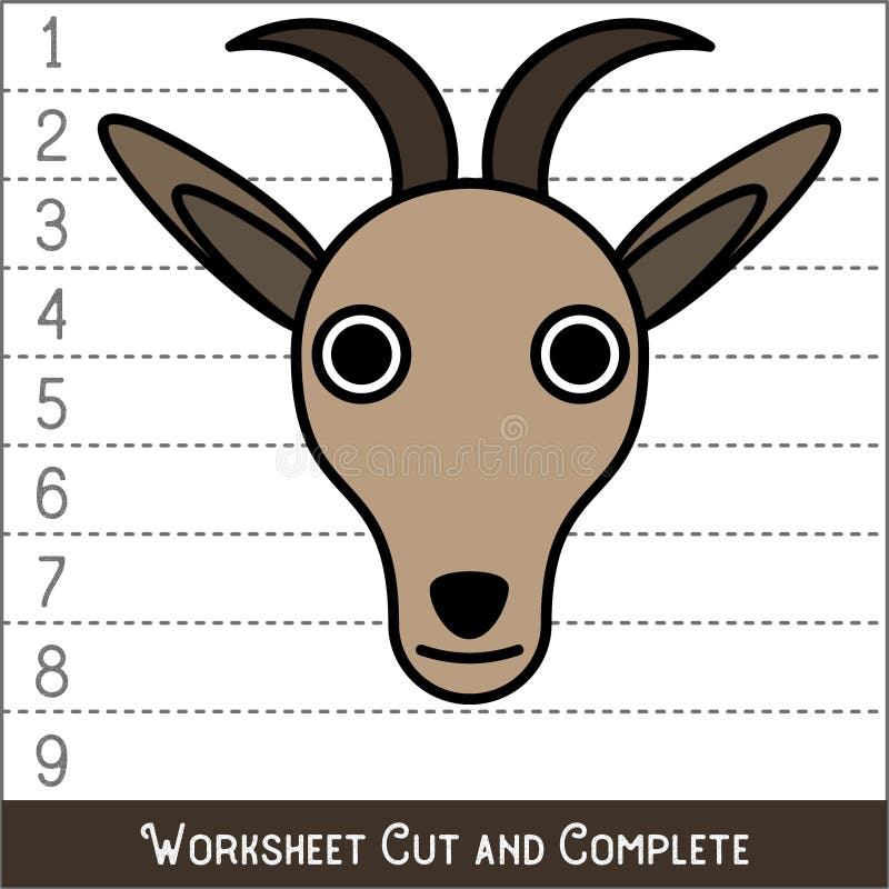 Worksheet. Game for Kids, Children. Math Puzzles. Cut and Complete ...
